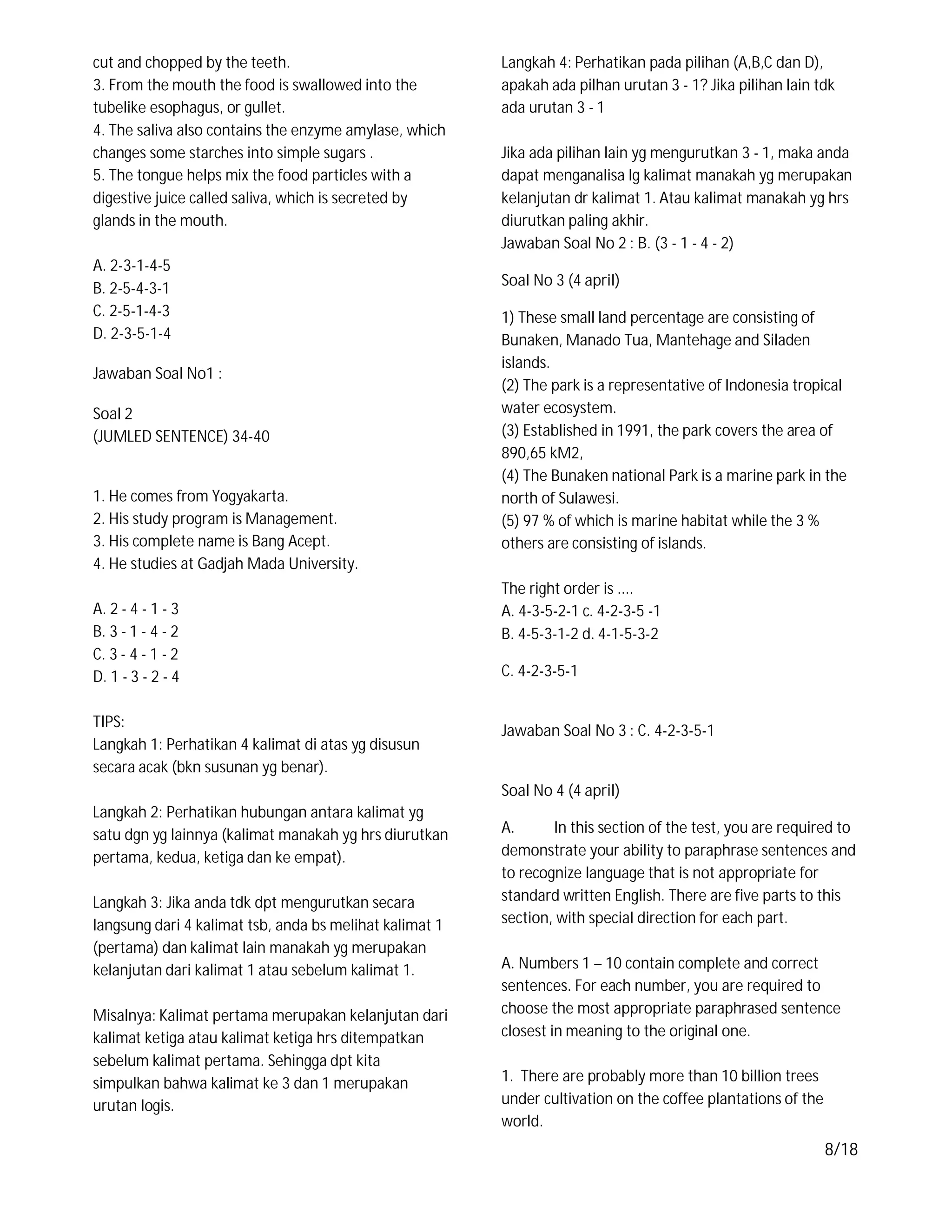Latihan soal-acept-ugm-5 | PDF