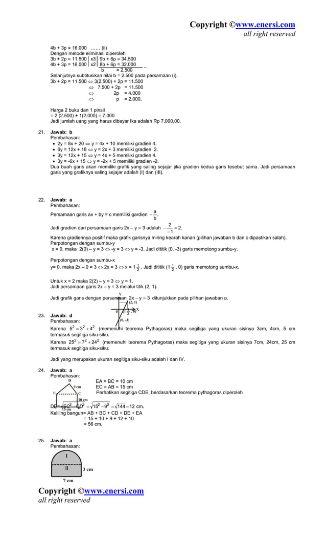 Latihan soal-un-smp-mts-2012-matematika-bahas | PDF