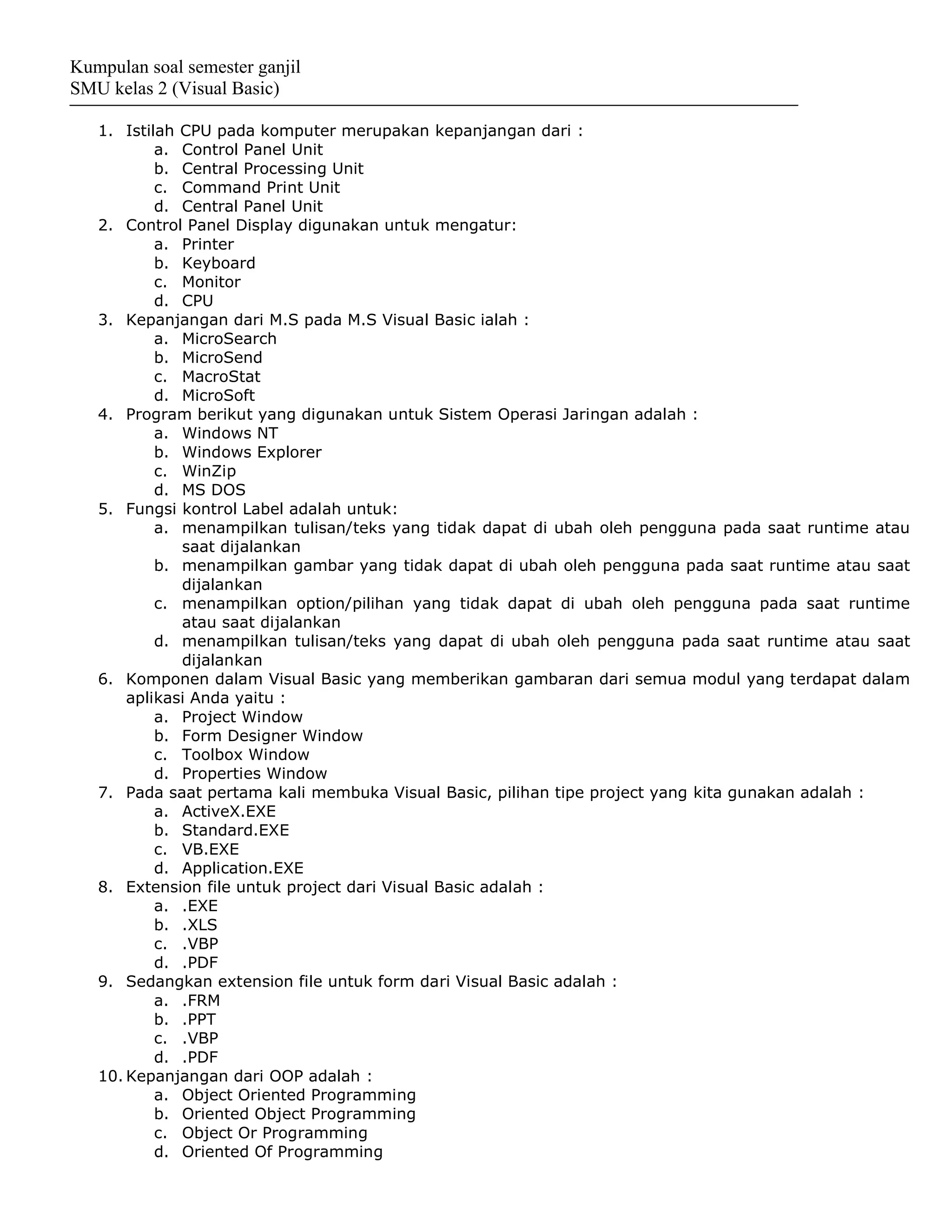 Latihan soal-visual-basic | PDF