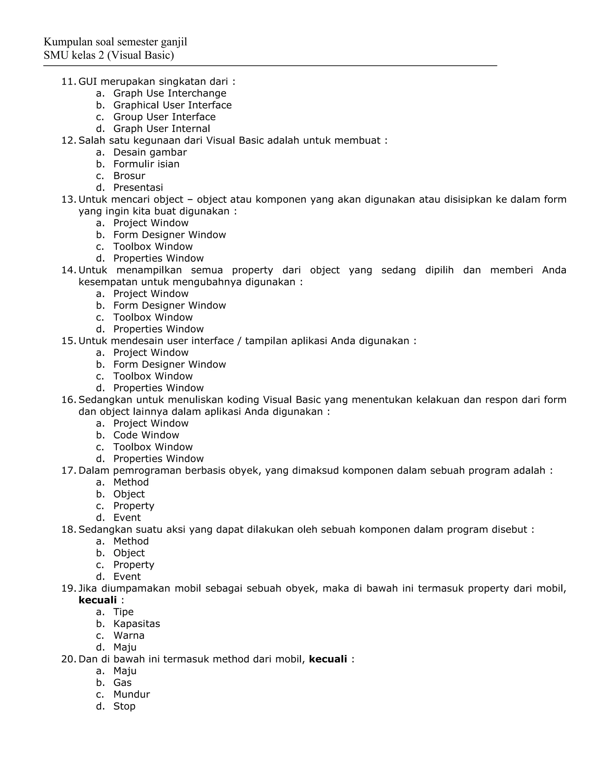 Latihan soal-visual-basic | PDF