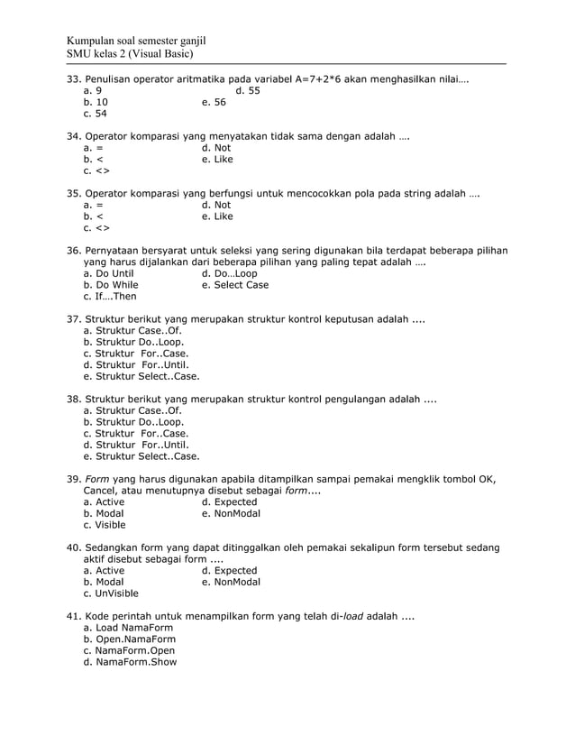 Latihan soal-visual-basic | PDF