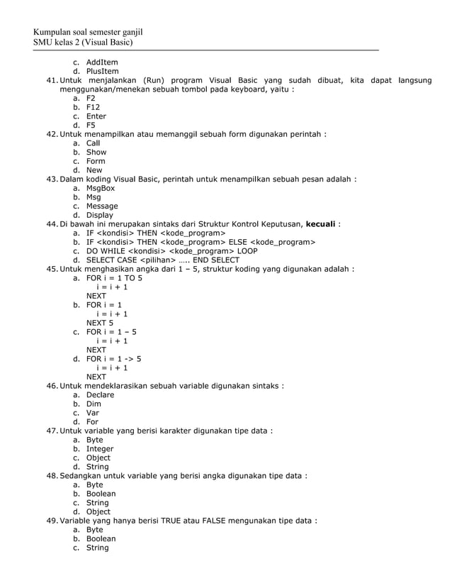 Latihan soal-visual-basic | PDF