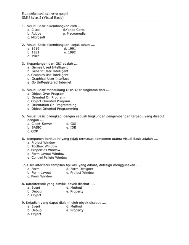 Latihan soal-visual-basic | PDF