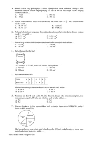 Latihan ujian-nasional-smp-2013-2014 | PDF