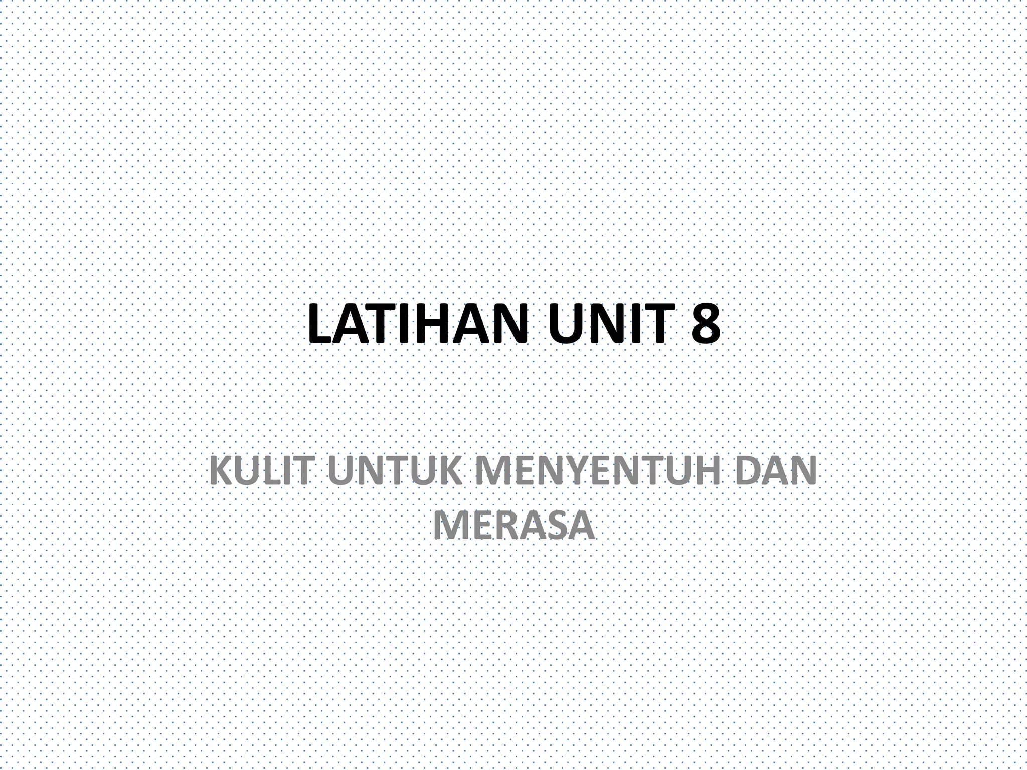 Latihan Unit 8 | PDF