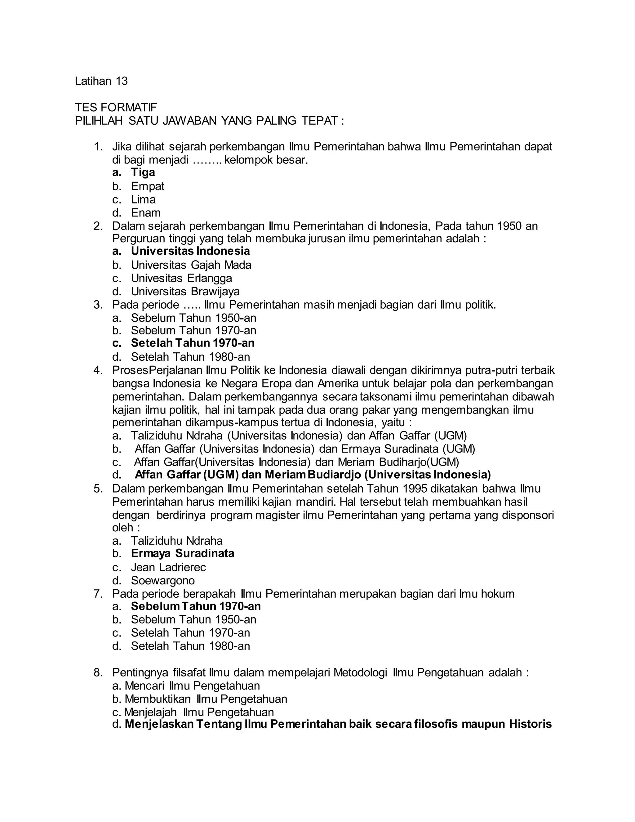 SRI SUWANTI- MIP- Latihan 13 | PDF