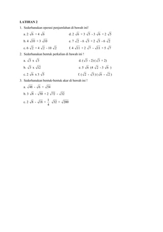 Latihan 2 akar | PDF