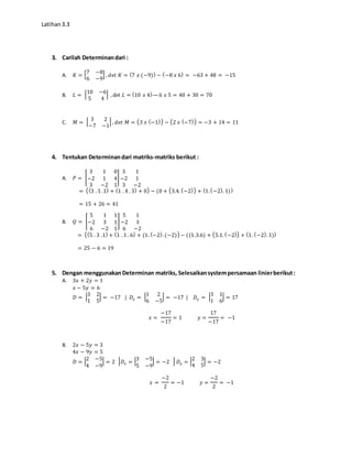 Latihan 3.3 | PDF | Physics | Science