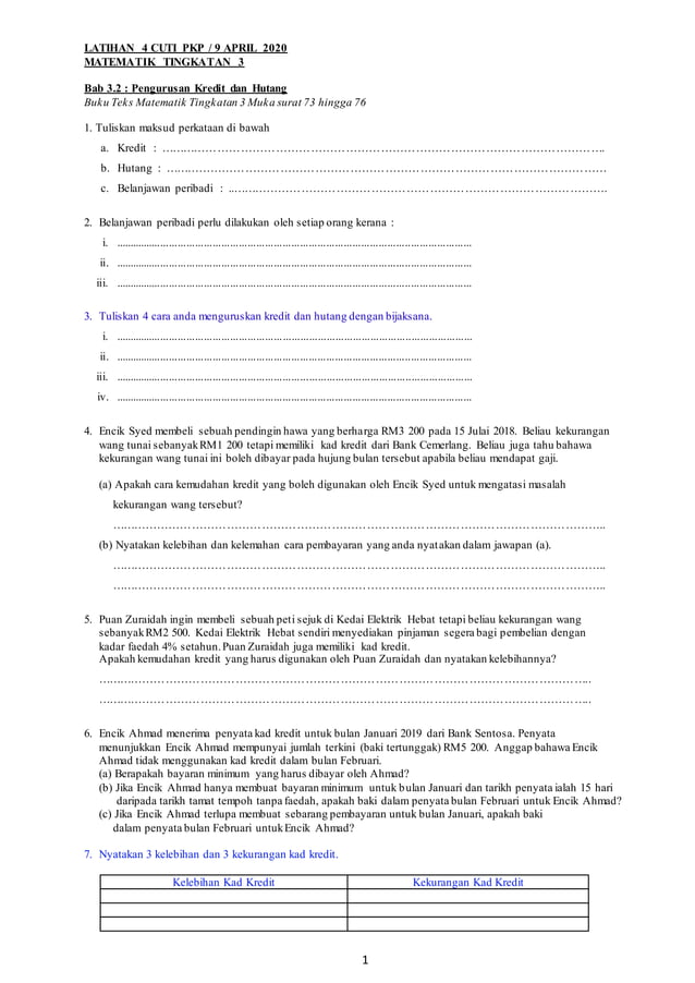 Latihan 4 pkp mm ting 3 | DOCX