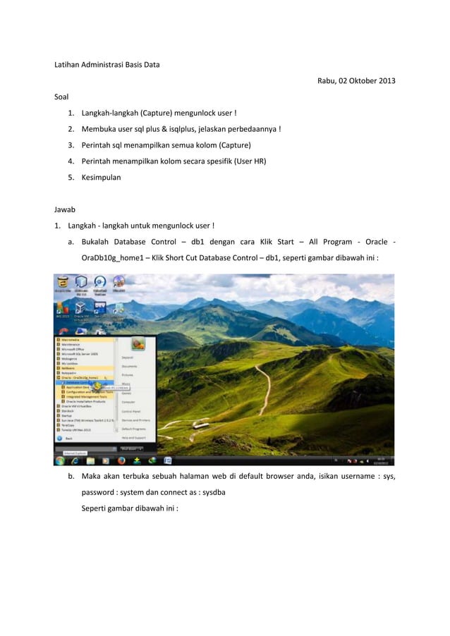 Latihan administrasi basis data | PDF