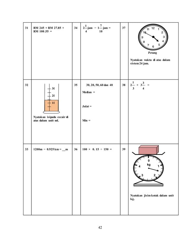 Latihan asas matematik | DOC