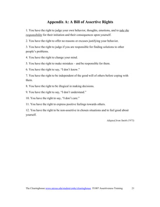 Latihan asertif 2 | PDF