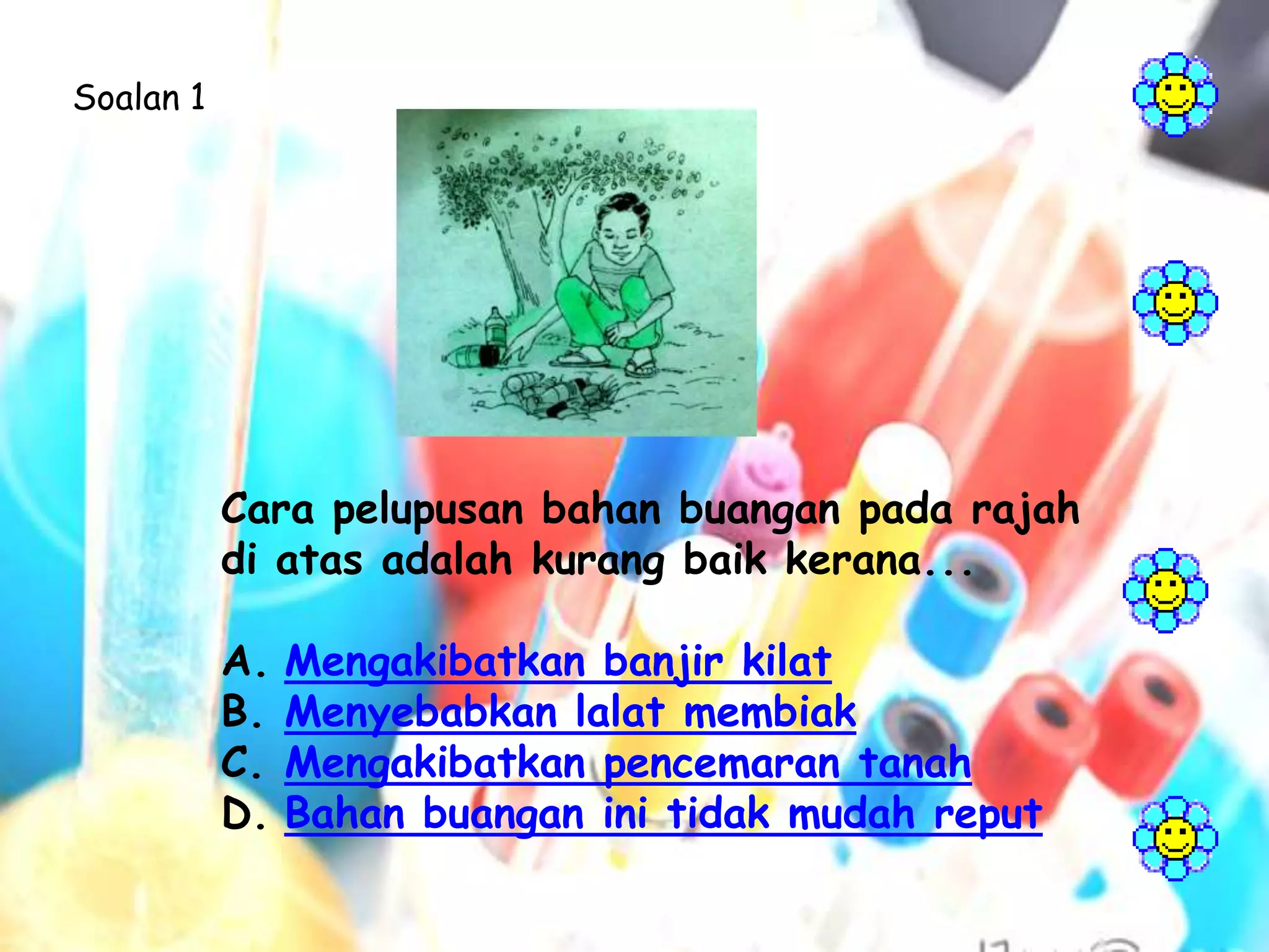 Latihan bab 4 unit 1 bahan buangan | PPTX