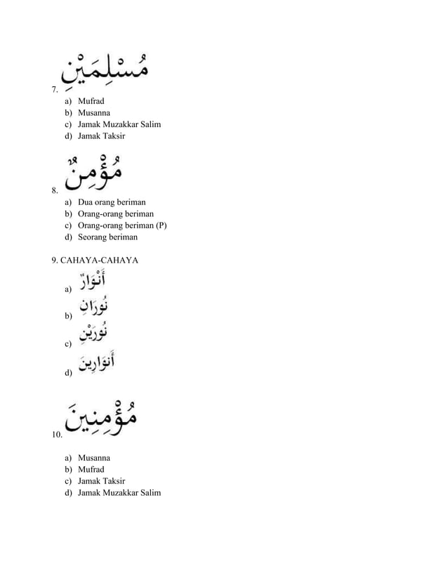 Latihan Bahagian Isim | DOCX