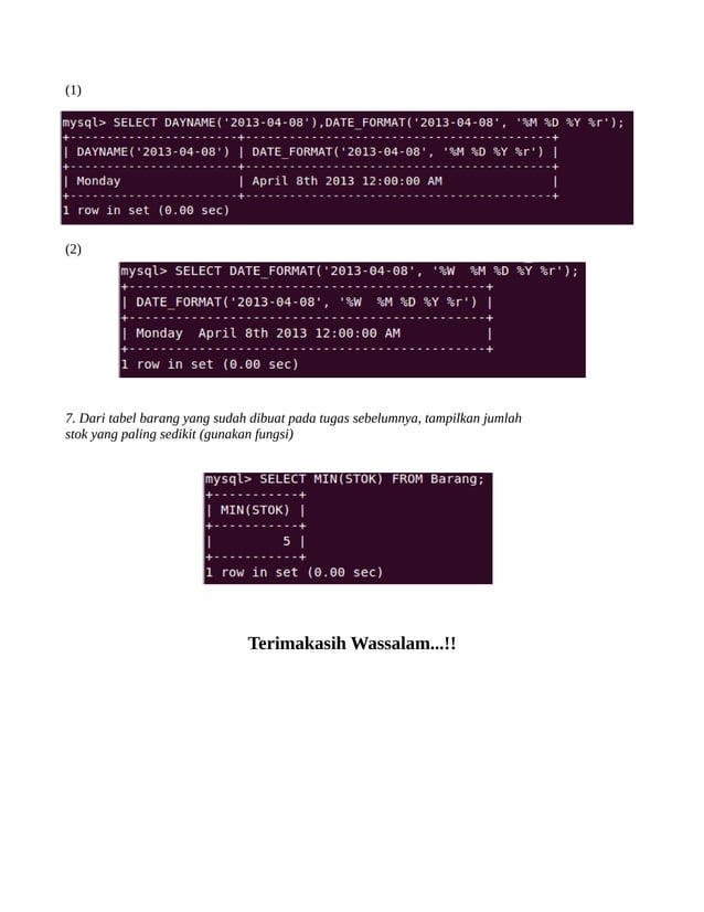 Latihan basis data(lap4) | PDF