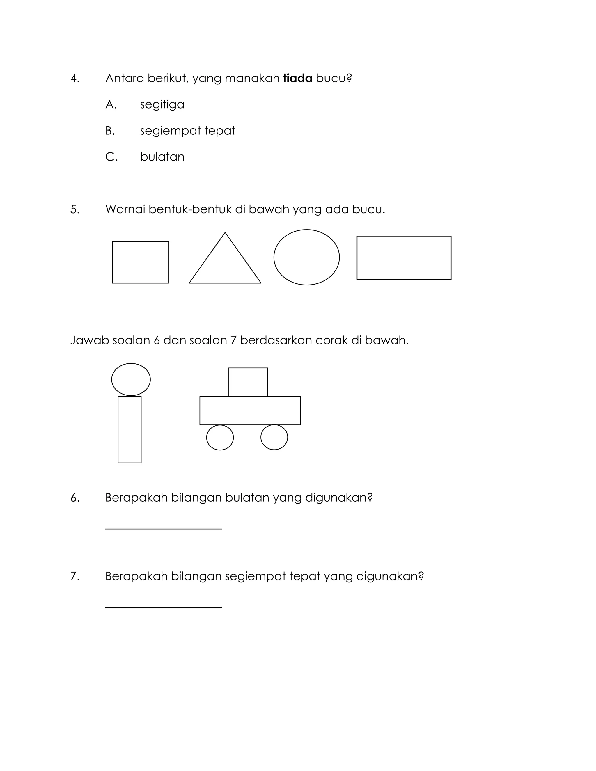 Latihan bentuk & ruang | DOCX