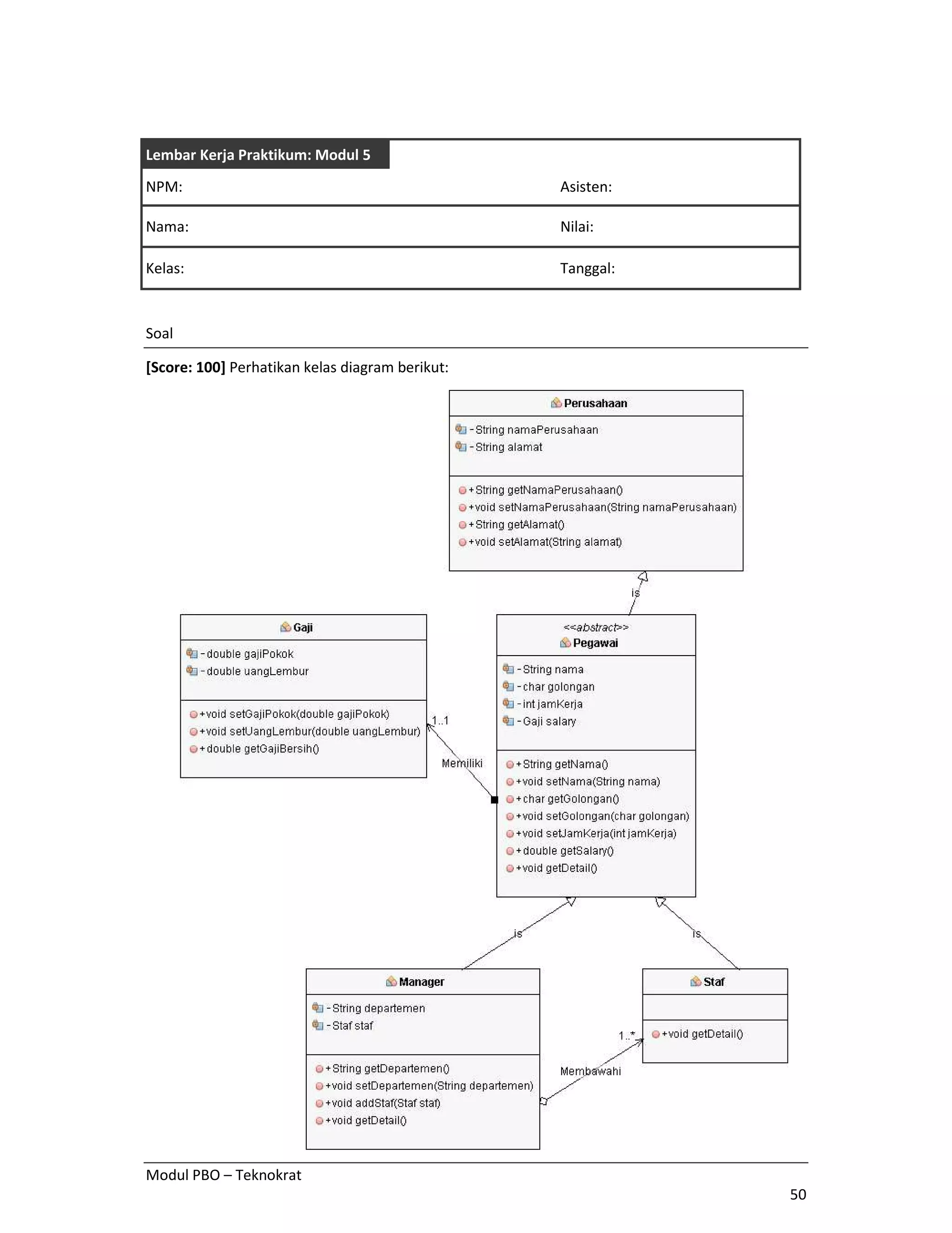 Latihan chapter 5 modul-pratikum pbo fix-pages | PDF