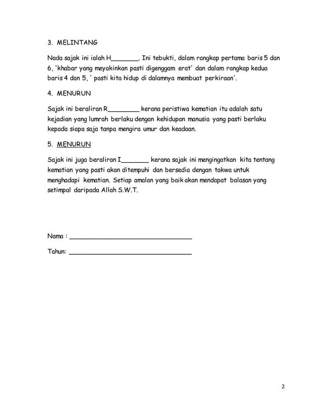 Latihan corak, nada dan aliran. | DOCX