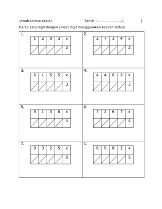 Latihan darab tahun 4 | PDF