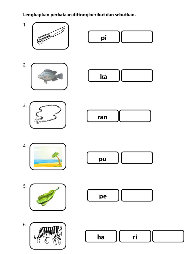 Latihan diftong | DOCX