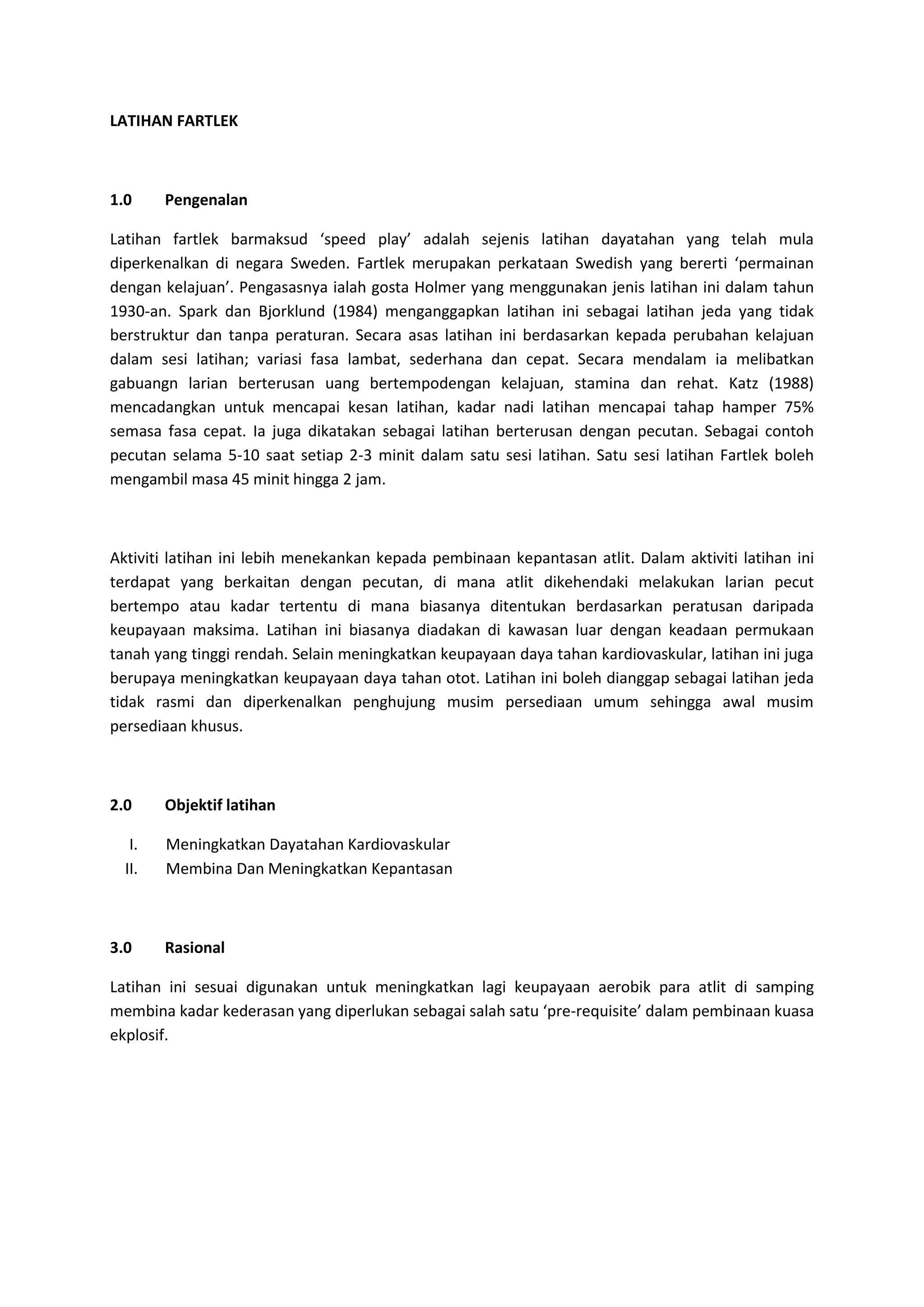 chegu abbas - Latihan fartlek | DOCX