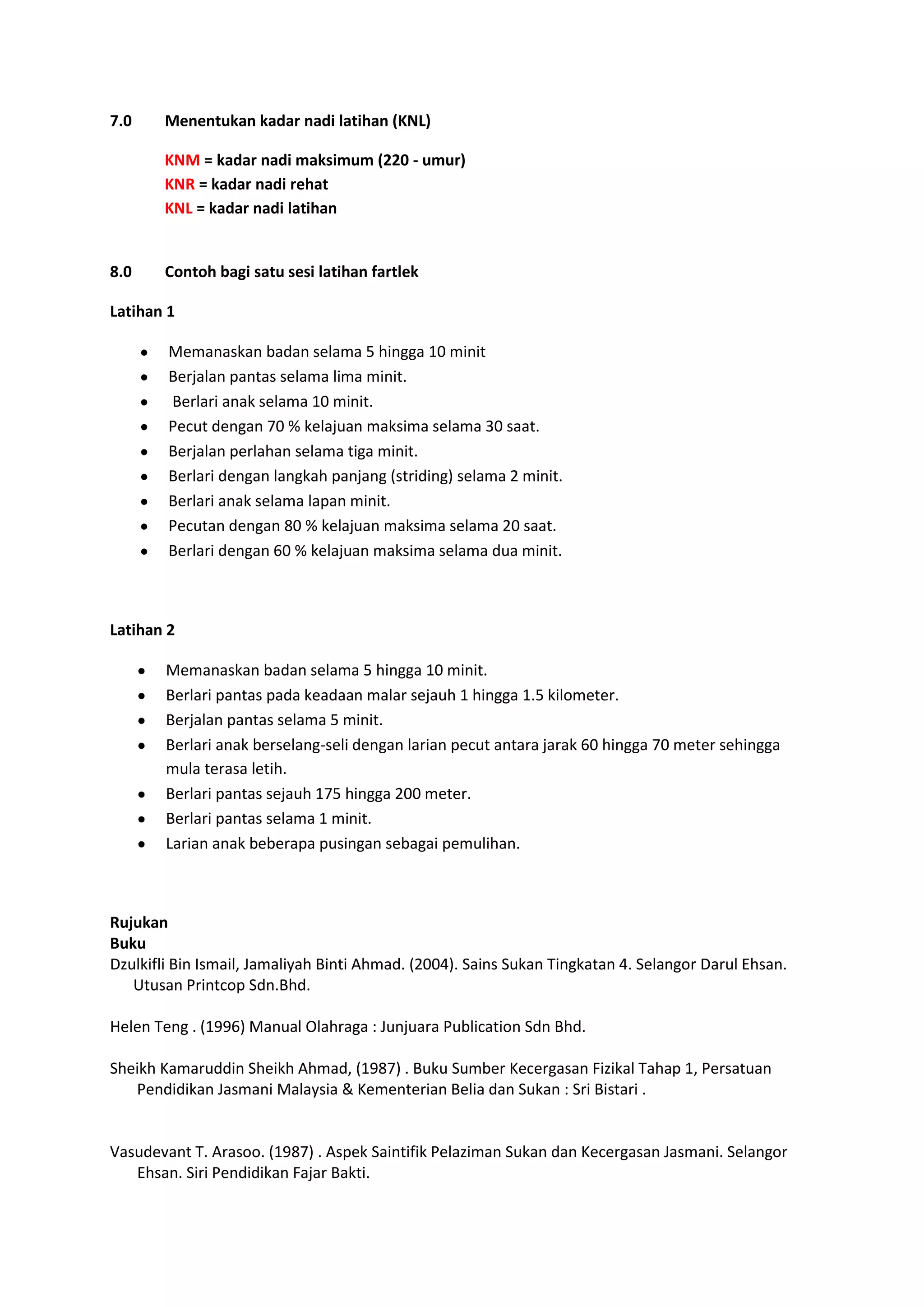 chegu abbas - Latihan fartlek | DOCX