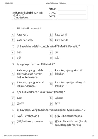 latihan Fi'Il Madhi dan Fi'il Mudhori_.pdf