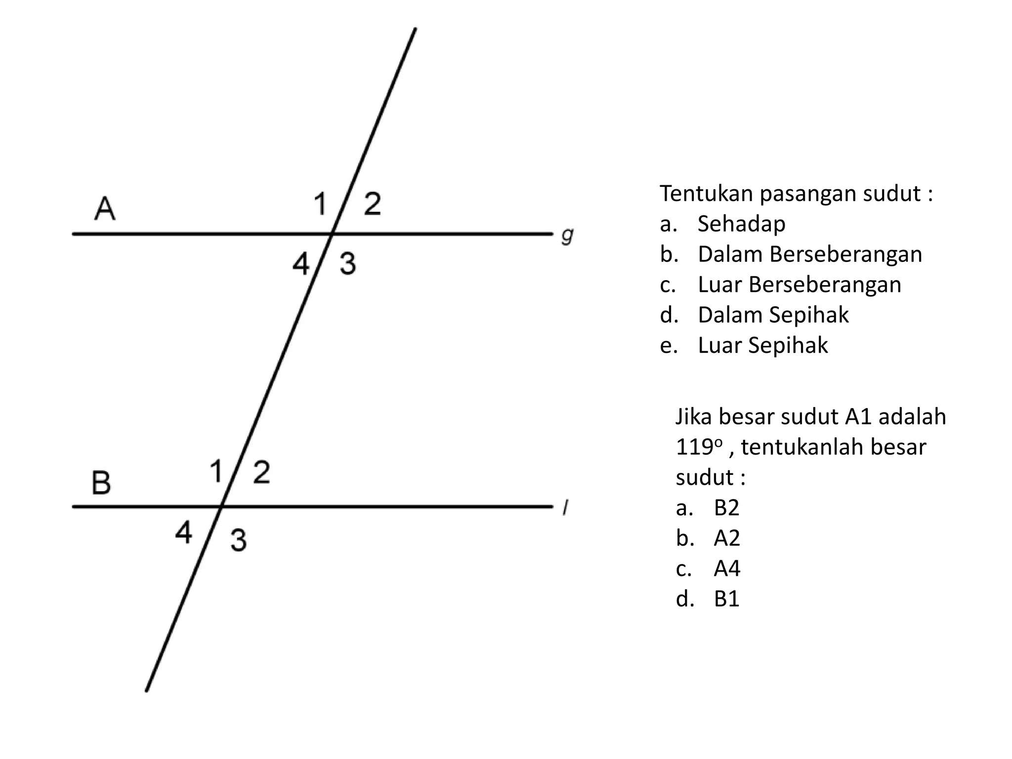 Latihan garis sejajar | PPSX