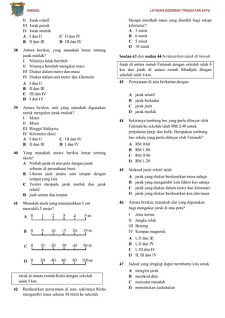 Latihan geografi tingkatan 1 | PDF