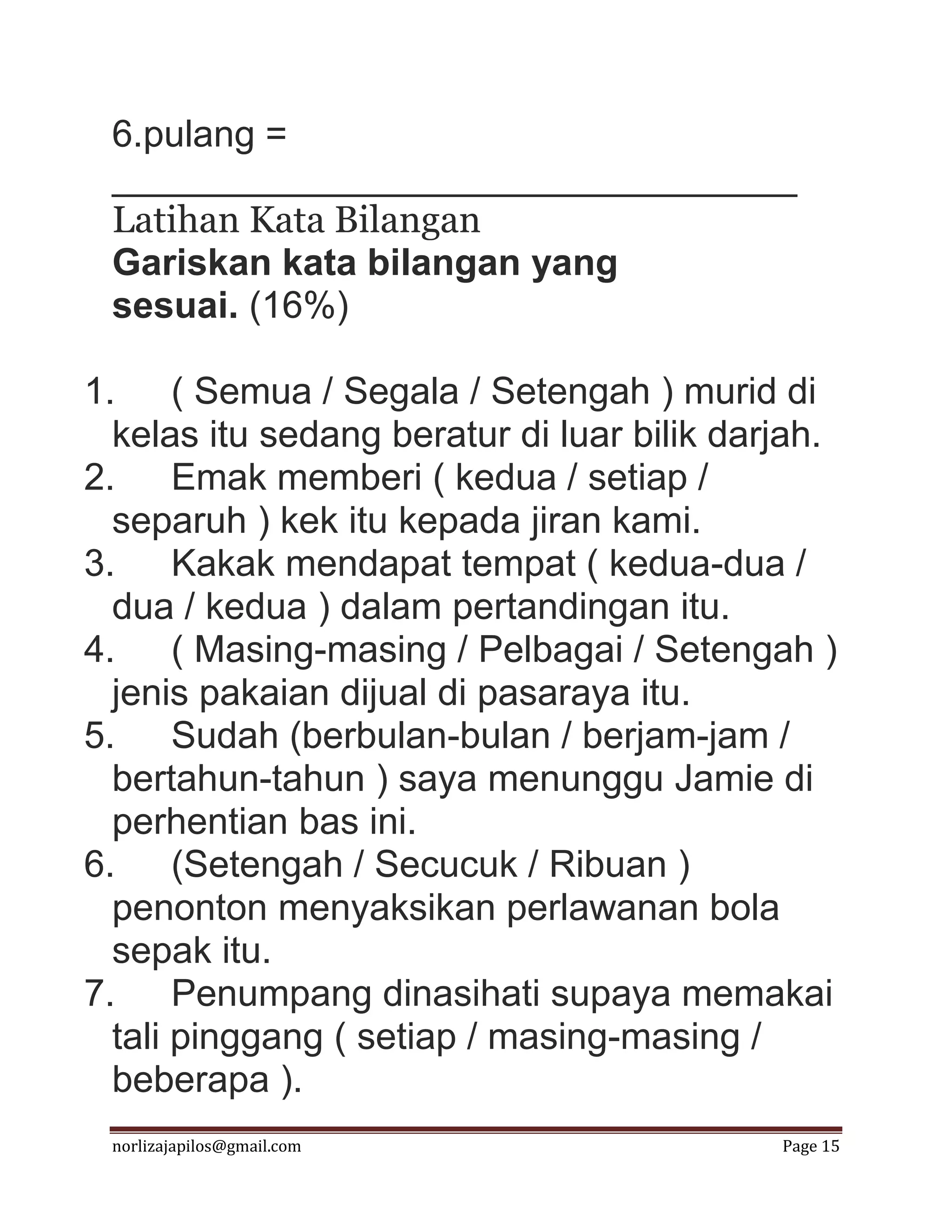 Latihan hari ini | PDF
