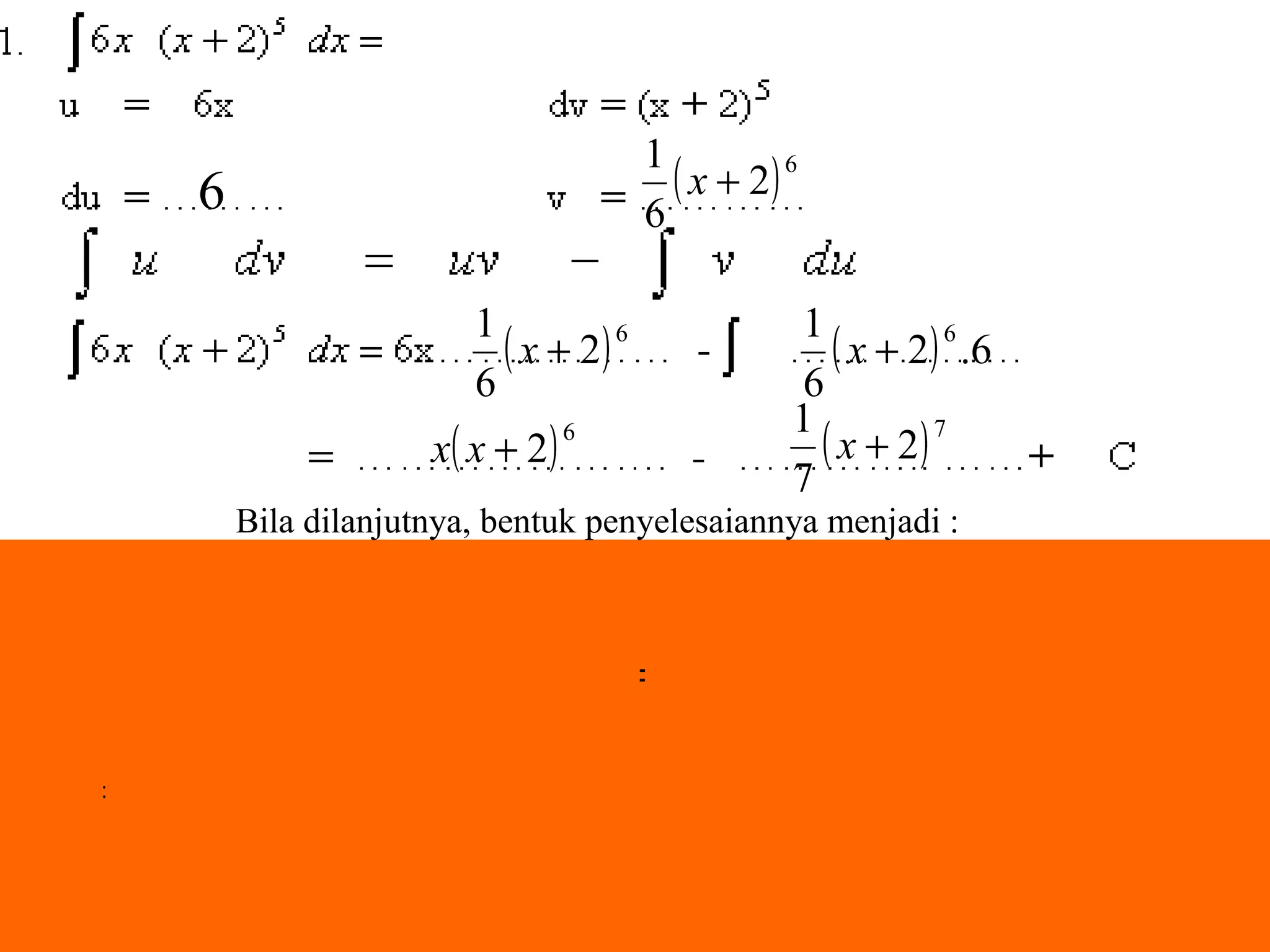 Latihan integral parsial | PPT