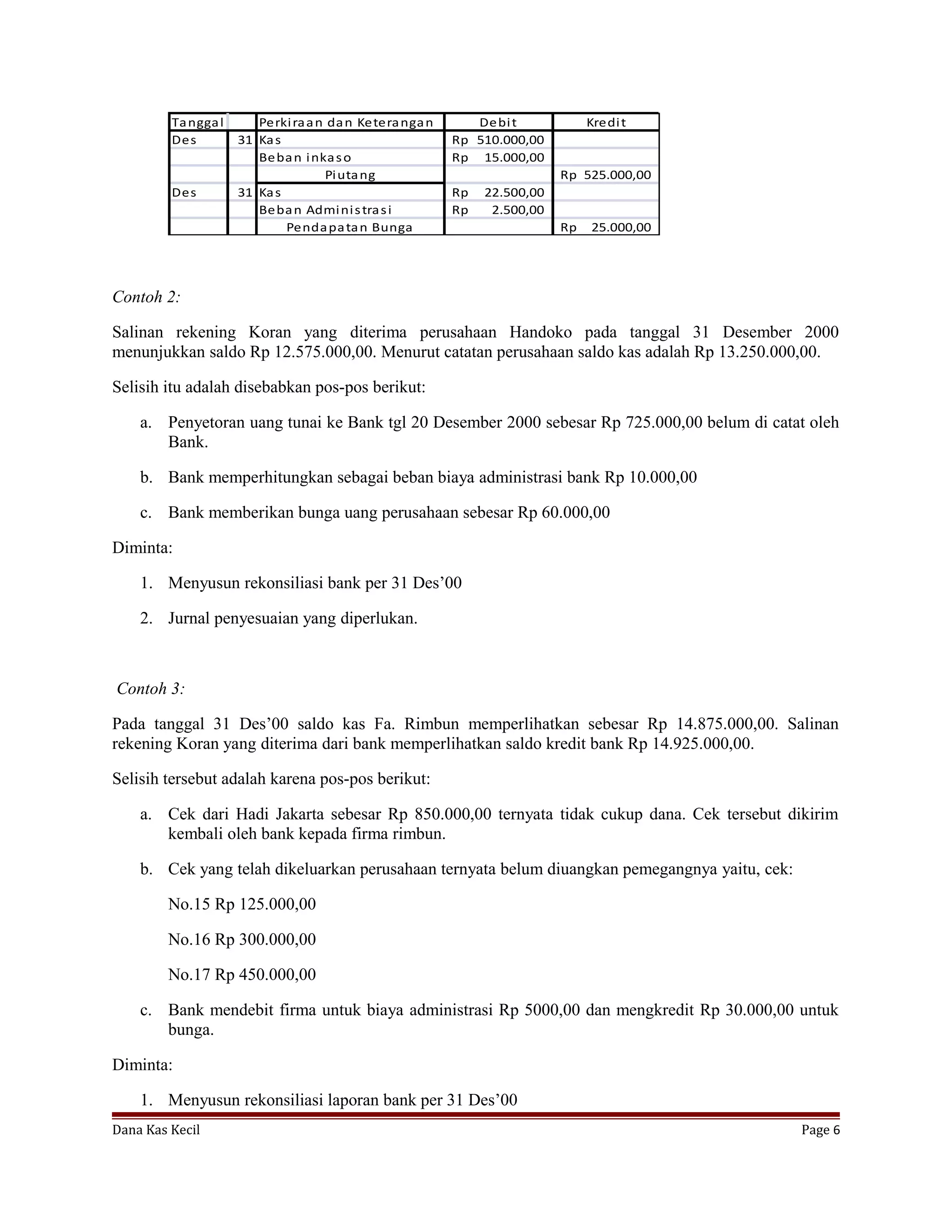 Latihan kas kecil | DOC