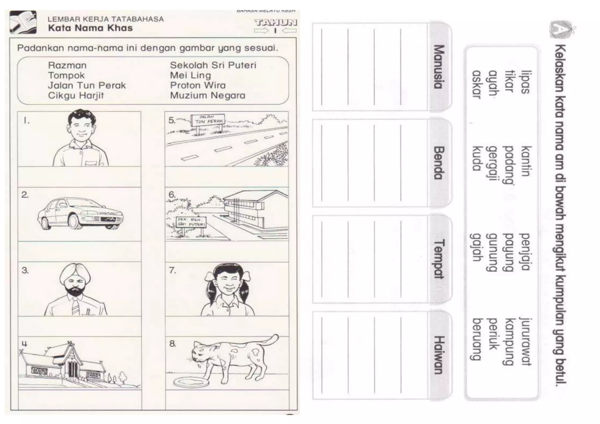 Latihan kata nama am & khas | PPT