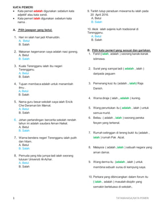 Latihan kata pemeri | DOCX