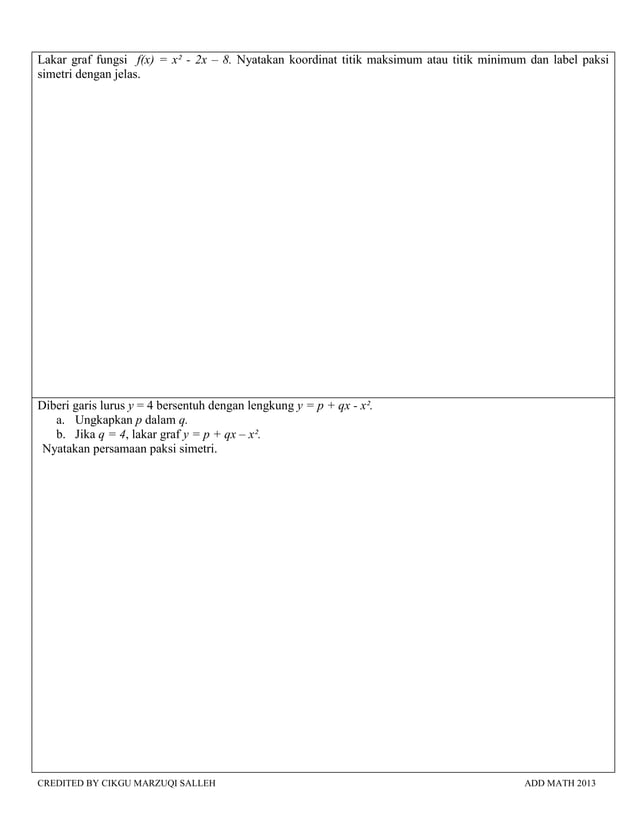 Matematik Tambahan: Persamaan fungsi | PDF