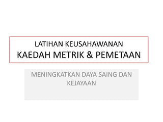 Latihan keusahawanan kaedah baru | PPT