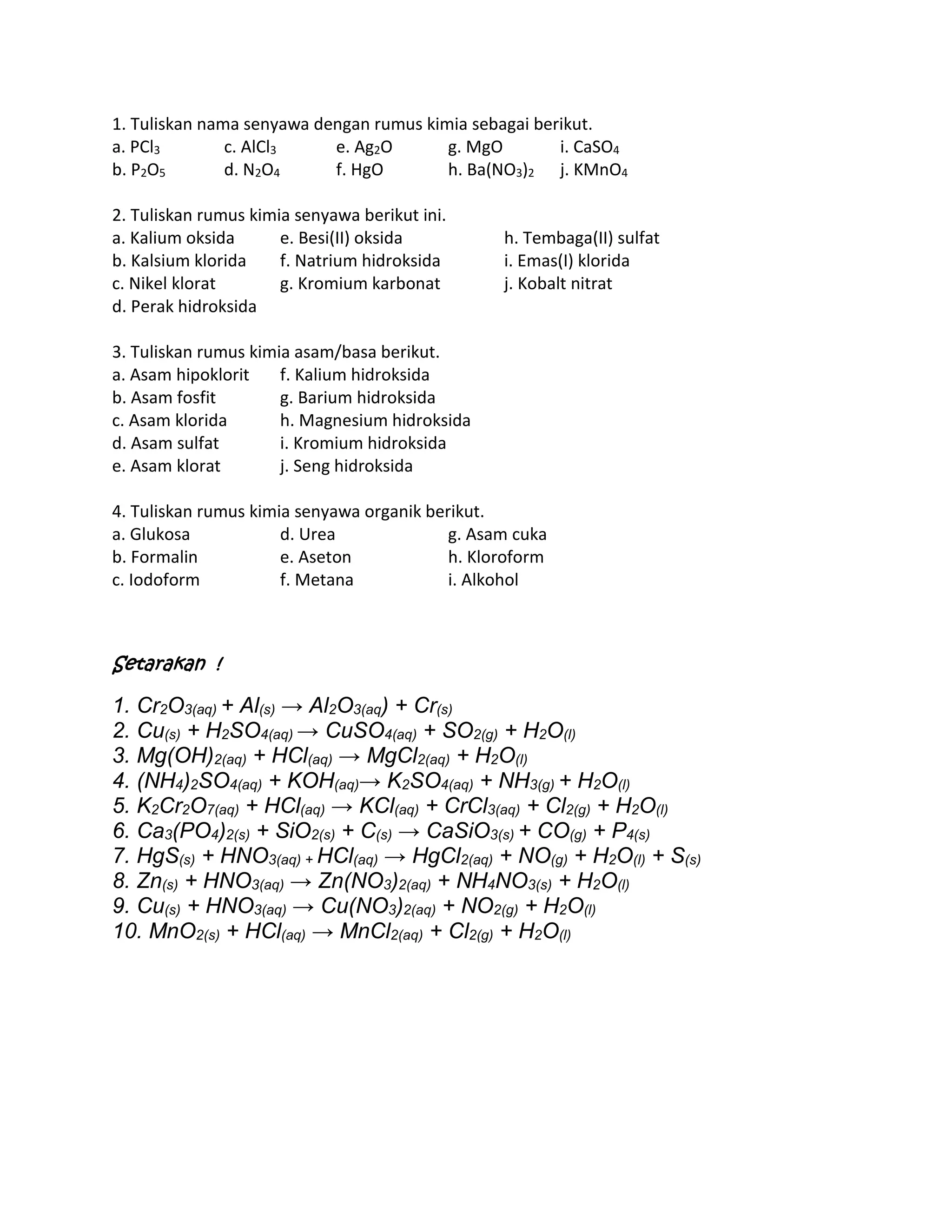 Latihan kimia1 | DOCX