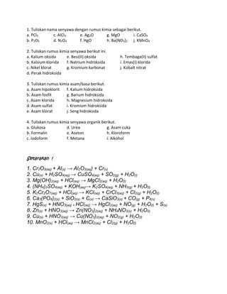 Latihan kimia1 | DOCX