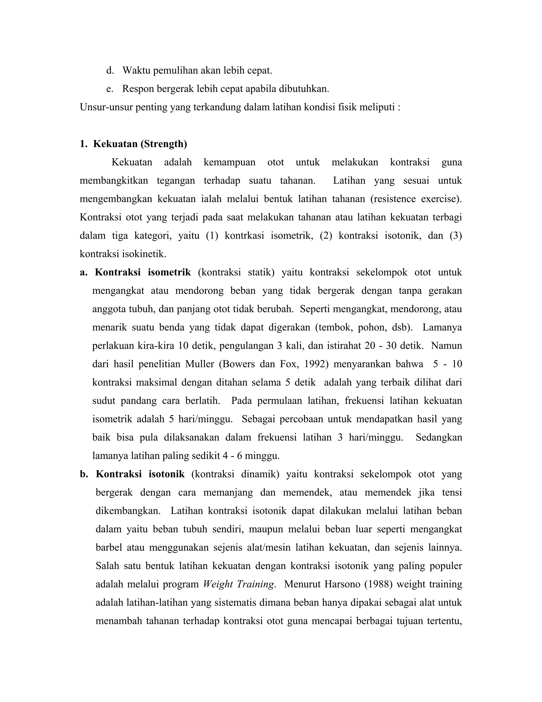 Latihan kondisi fisik | PDF
