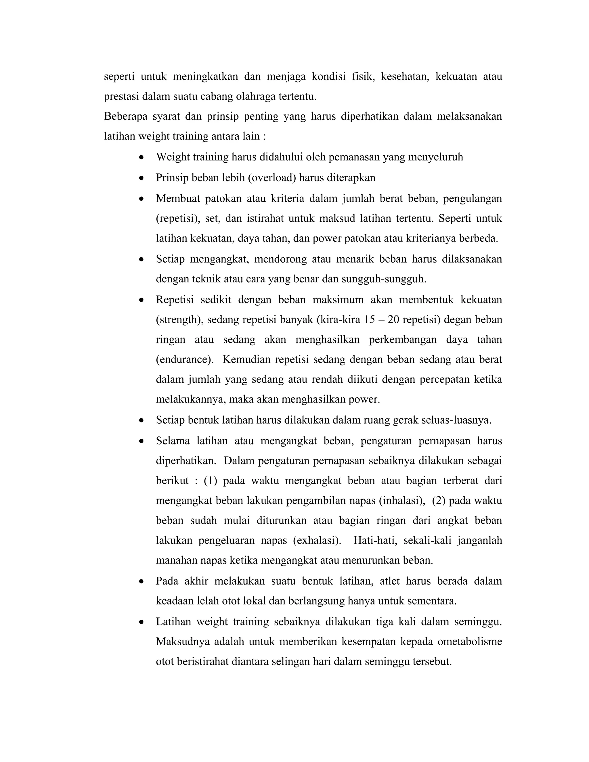Latihan kondisi fisik | PDF