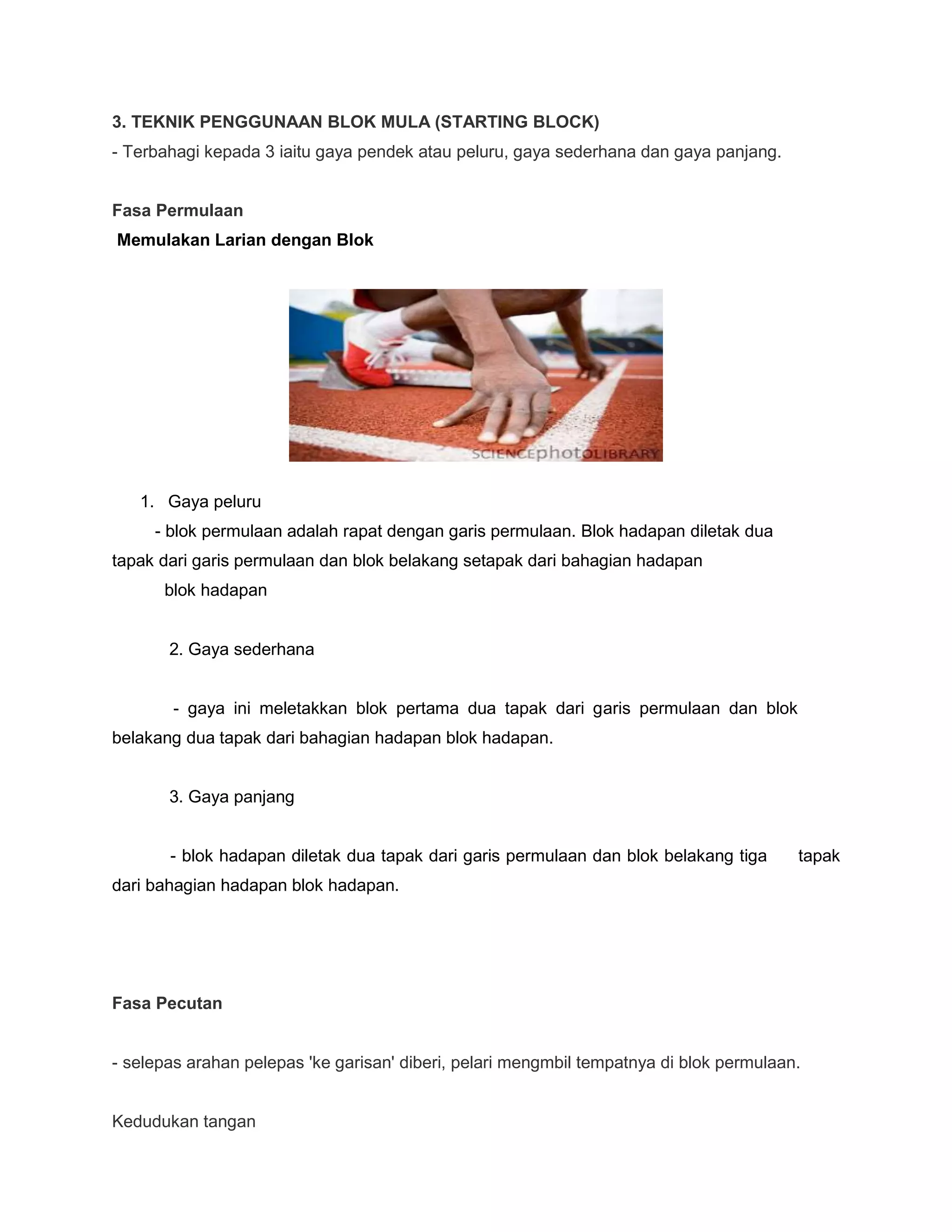 Latihan lari pecut | DOCX