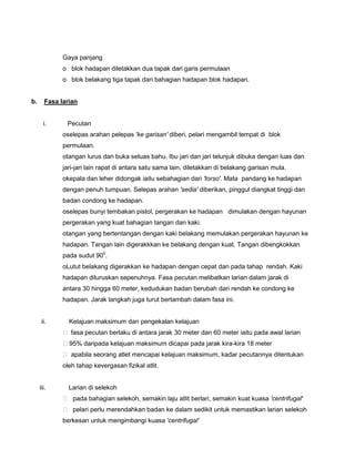 Latihan lari pecut | DOCX