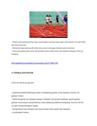 Latihan lari pecut | DOCX