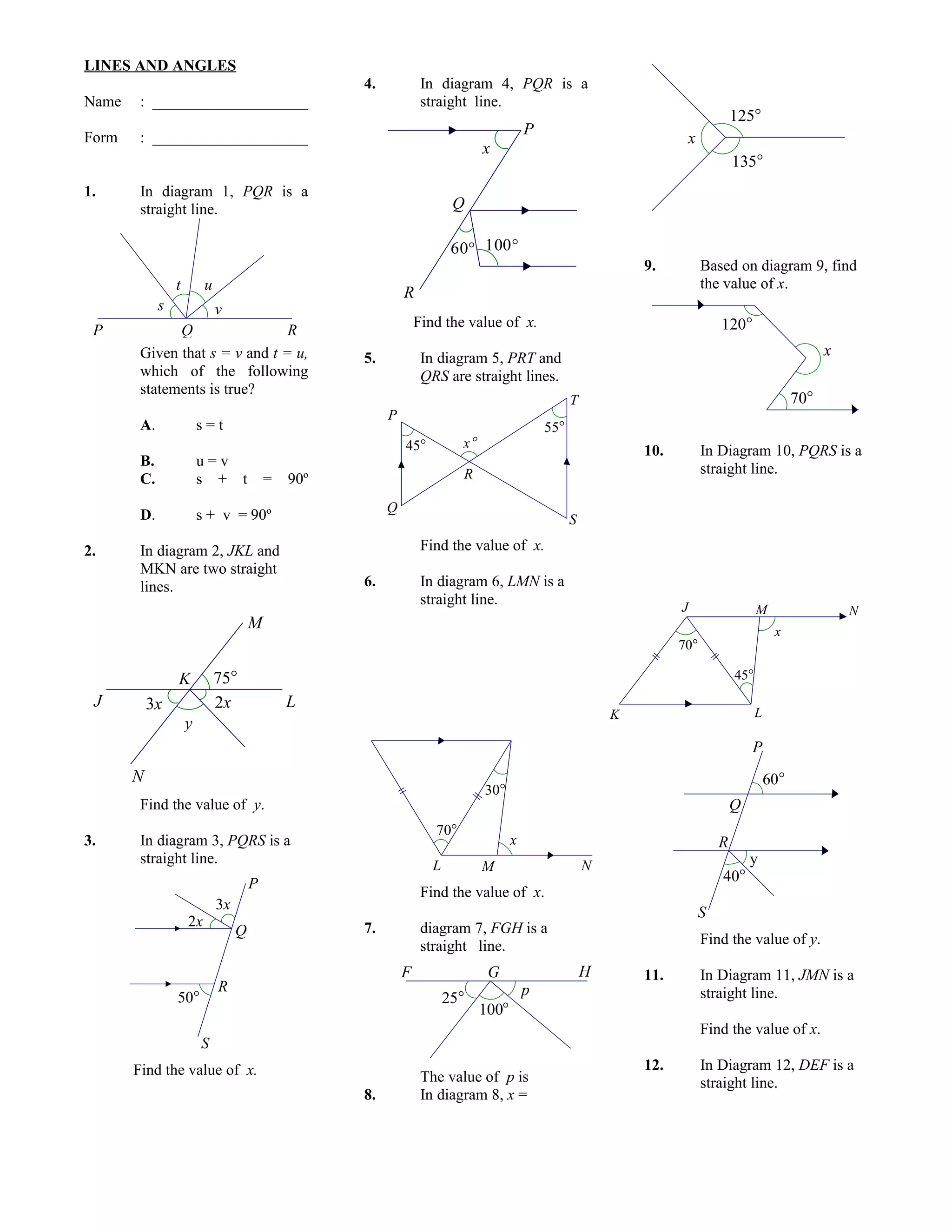 Latihan lines and_angels | PDF
