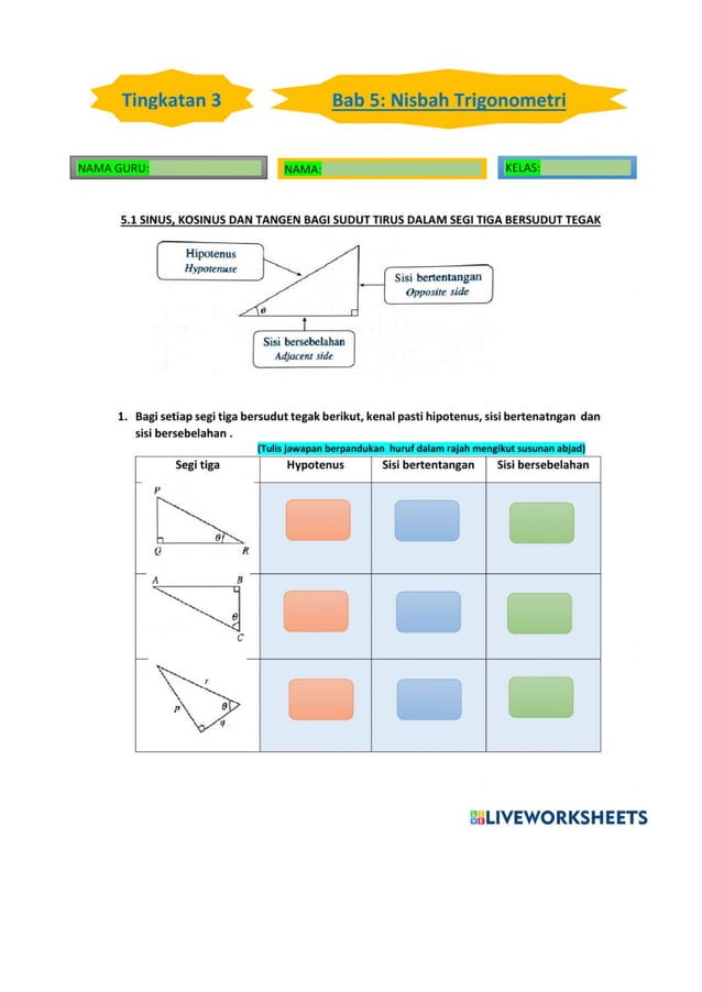 Latihan Matematik Trigonometri - Soalan Asas Sahaja | PDF