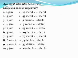 Latihan mat jam | PPTX