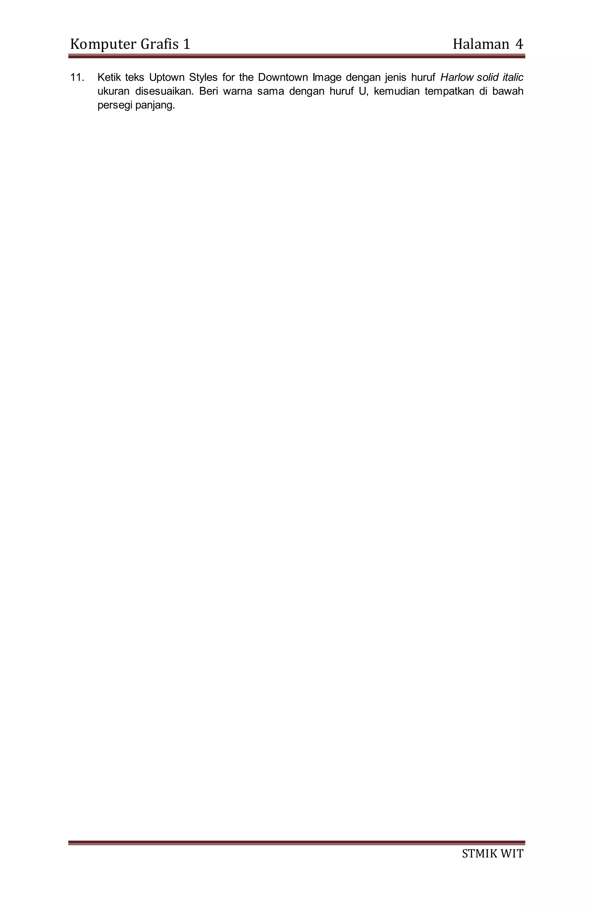 Latihan membuat kurva pada coreldraw | DOCX