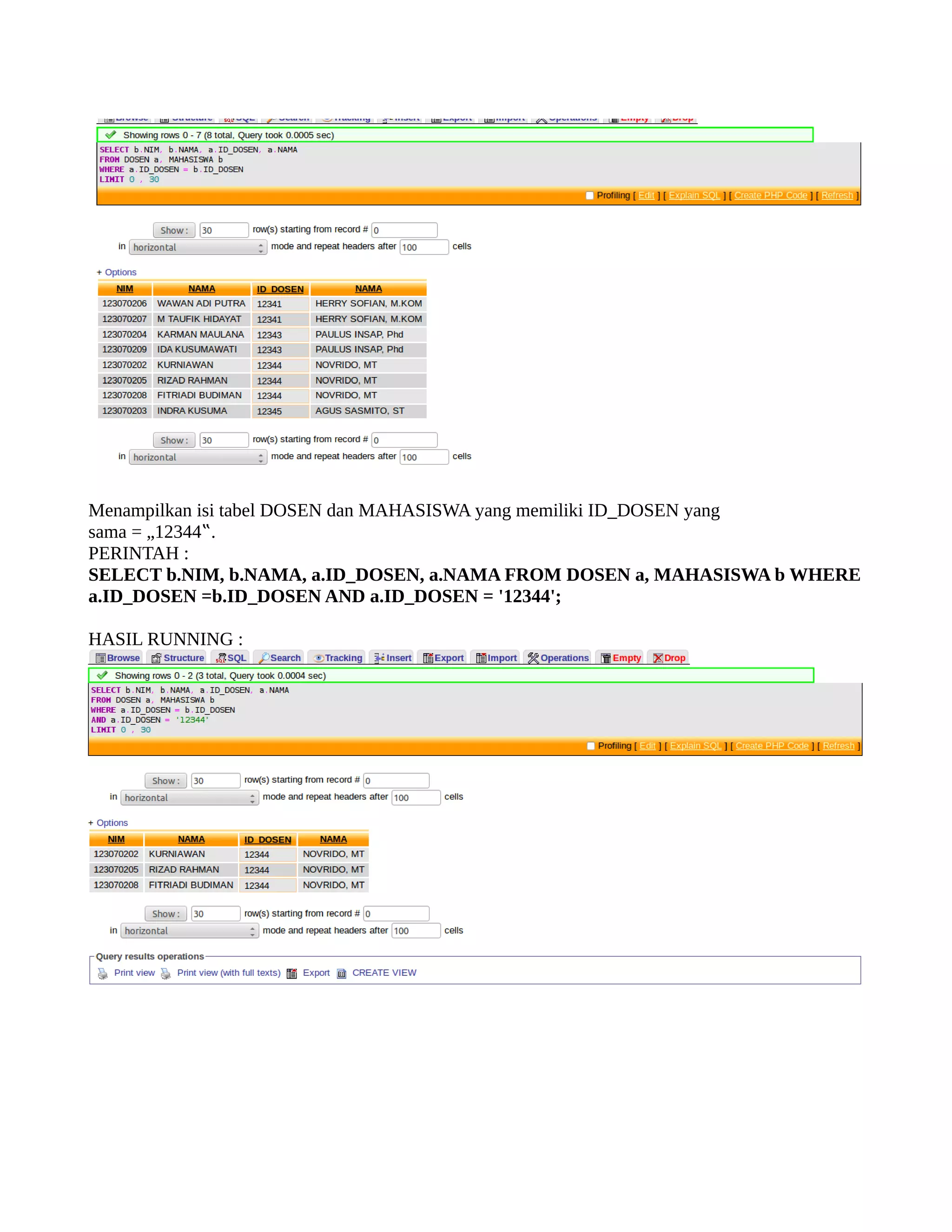 Latihan modul prak basis data full | PDF