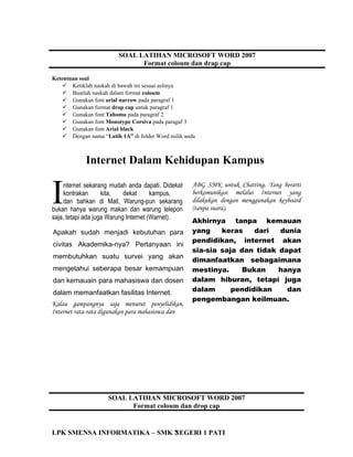 Latihan ms. word | DOC