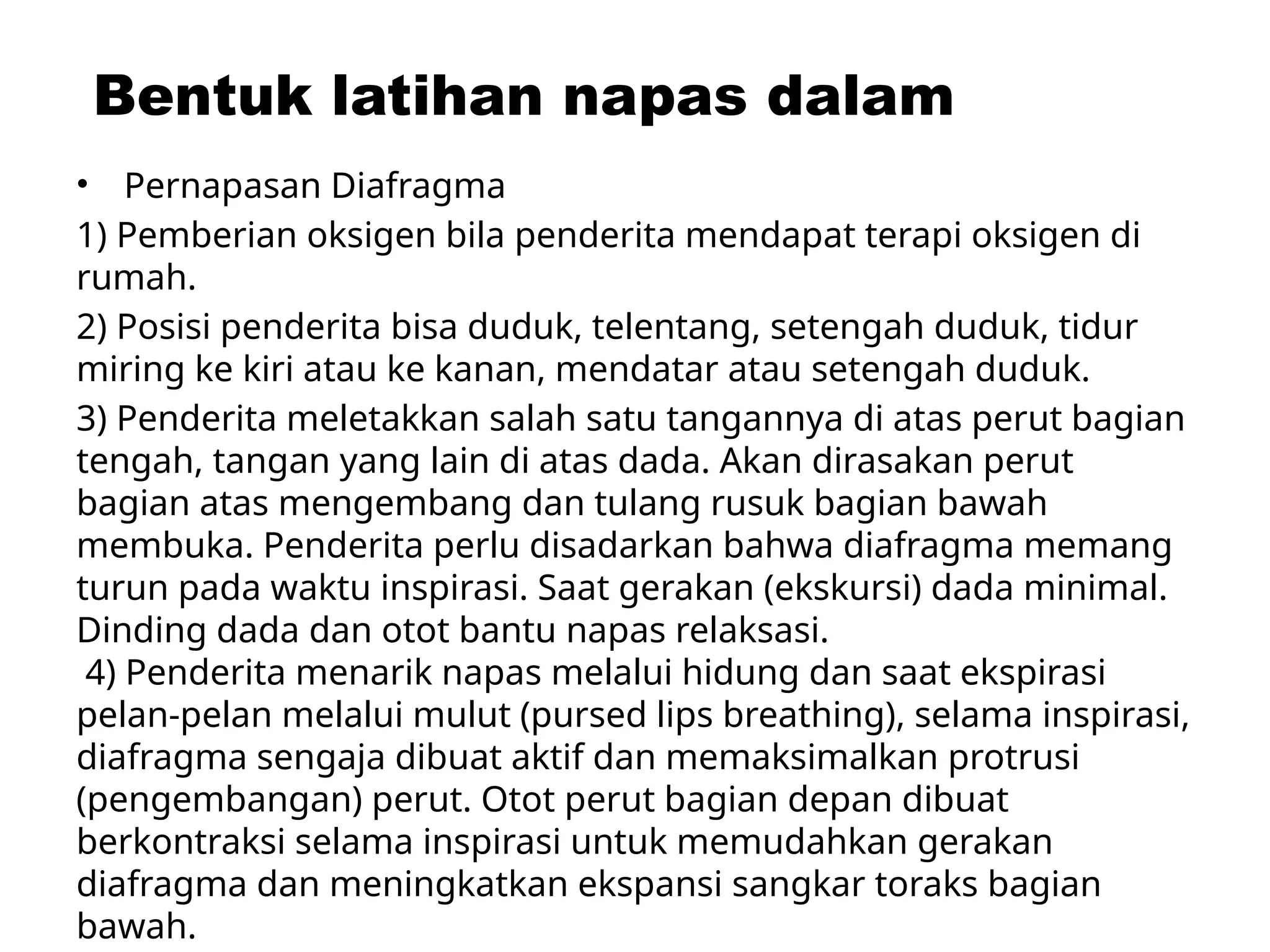 Latihan napas dalam.power point bahan ajar smk kesehatan | PPTX